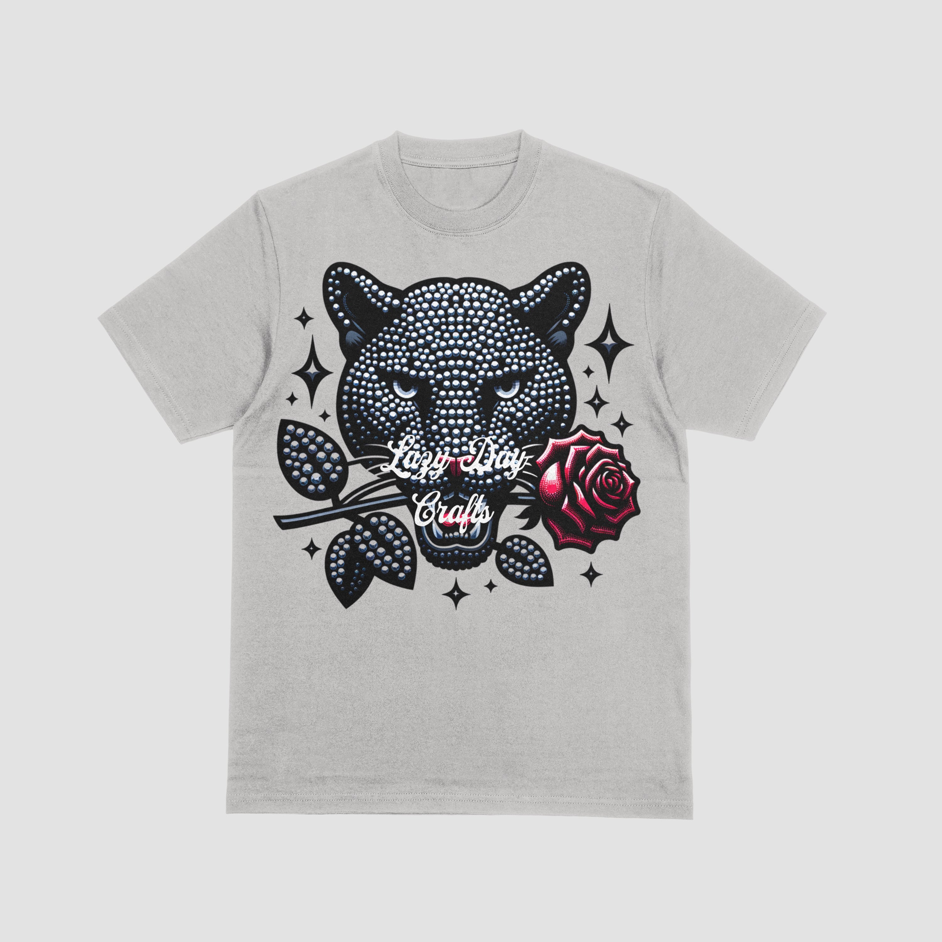 Black Panther with Rose in Mouth PNG – Lazy Day Crafts